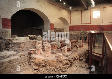 Hypocaust or under floor heating system ran through a series of ...