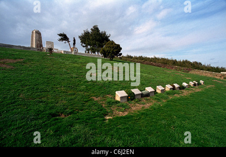 Chunuk Bair Cemetery,Gallipoli Battlefield Turkey from 1915 campaign ...