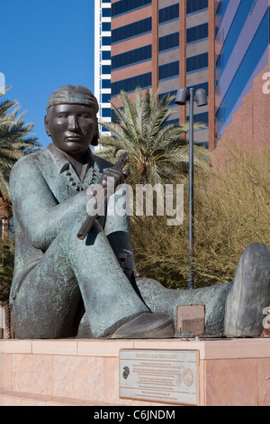 Navajo Code Talkers statue in Downtown, Phoenix, Arizona, USA Stock ...