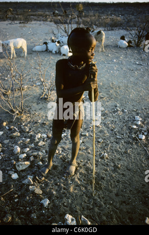 Himba child with goats, Kaokoland, Namibia Stock Photo - Alamy
