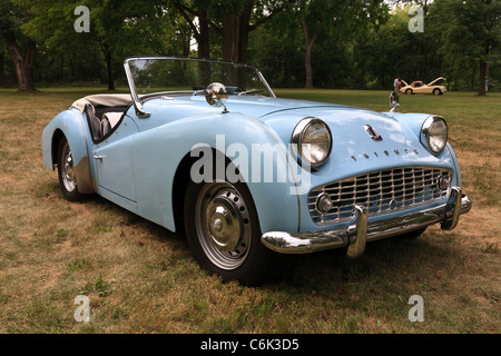 Baby blue Triumph automobile Stock Photo - Alamy