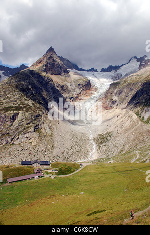 italian alps glacier with mountain peak Stock Photo - Alamy