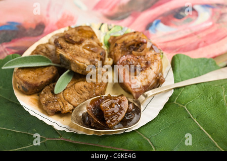 Close-up of plate with filets of smoked salmon, Dana Point, California ...