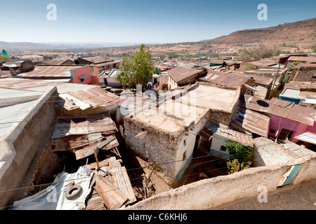 View over the rooftops of Harar from the Sherif Harar City Museum in ...
