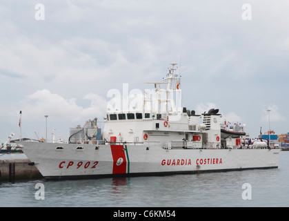 An Italian coast guard patrol (Guardia Costiera) in the Mediterranean ...