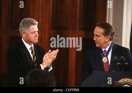 President Bill Clinton awards Senator Bob Dole the Medal of Freedom at ...