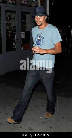 Kid Rock arrives at Boujis Club smoking a cigar London, England - 22.06 ...
