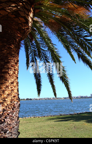 Perth, Western Australia. Bicycle route and coastal cityscape Stock ...