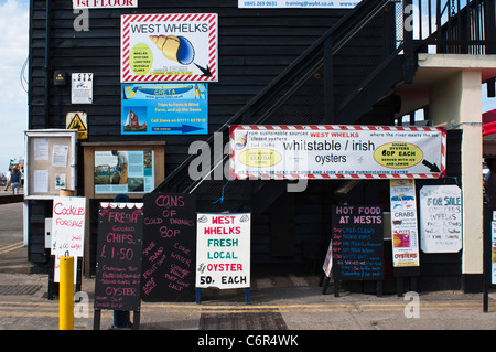 Whitstable Fish Market and seafood restaurant selling shellfish on ...