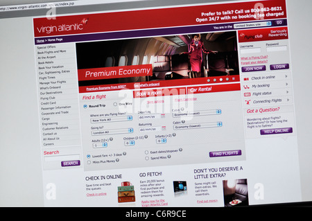 Virgin Atlantic airline website Stock Photo - Alamy