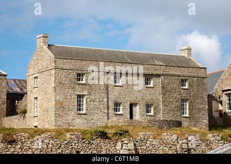Accommodation on Lundy Island The Old light Stock Photo - Alamy