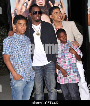 Sean Combs AKA Sean 'Diddy' Combs with sons Christian and Quincy Los ...
