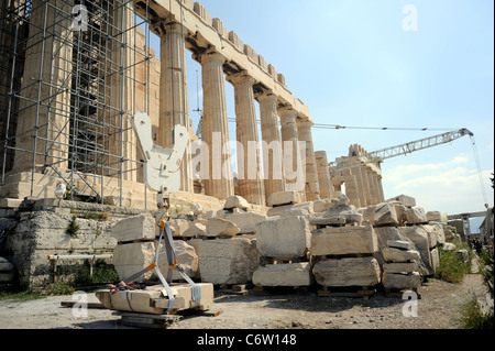 Acropolis Parthenon restoration renovation Athens Greece Greek Stock ...