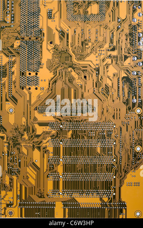 Computer processor on brown background Stock Photo - Alamy