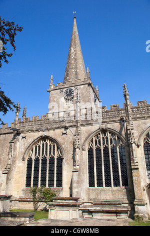 St Nicholas church with spire Bromham Wiltshire UK Stock Photo - Alamy