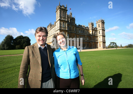 Highclere Castle, home of Lord and Lady Carnarvon, Newbury Stock Photo ...