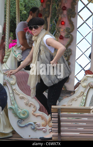Jennifer Lopez Jennifer Lopez with her twins Emma and Max enjoy a ride ...