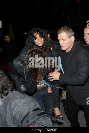 Michelle Rodriguez being carried from the VIP Rooms at 4.30 am after a ...