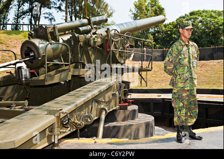 M1 240 mm Howitzer Cannon, Black Dragon, and Taiwanese soldiers during ...