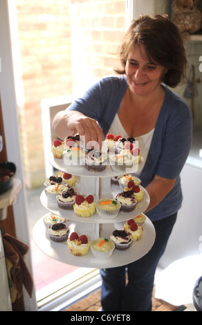 Tray full of cupcakes Stock Photo - Alamy