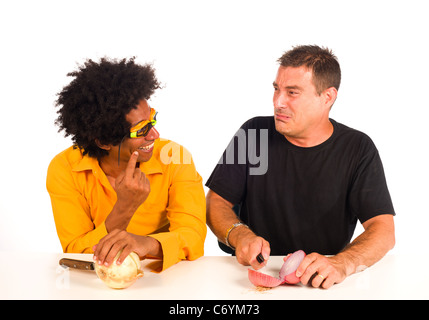 Smart guys finding a solution to a century old problem Stock Photo - Alamy