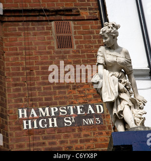 Hampstead High Street sign Stock Photo - Alamy