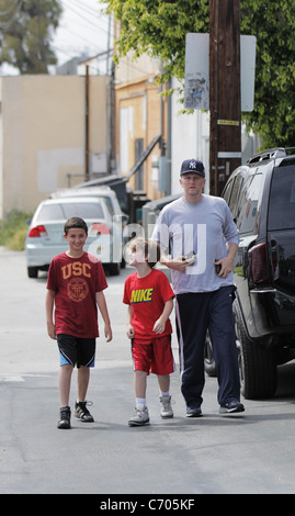 Michael Rapaport and his children arriving at Fred Segal in West ...