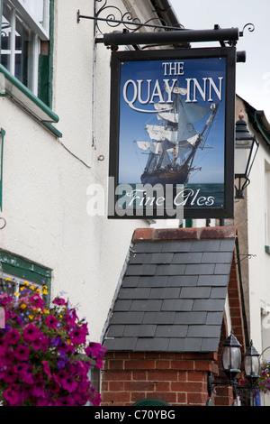 The Quay Inn pub sign, Wareham, Dorset, England, UK Stock Photo - Alamy
