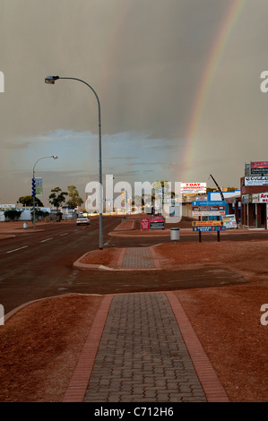 Stormy skies over the Australian Outback, near Cunnamulla, Queensland ...
