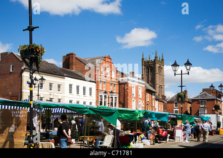 Ludlow market, Castle Square, Ludlow, Shropshire, England, United ...