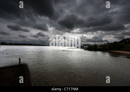 the Staithe Hickling Broad Norfolk dark sky Stock Photo - Alamy