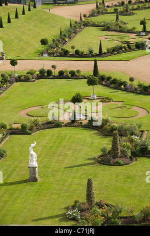 Elevated / aerial shot / photograph of the Privy Garden at Hampton ...
