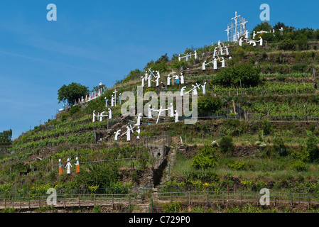 A unique hillside, solar powered, nativity scene in Manarola in the ...