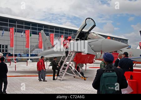 The BAE Systems Eurofighter Typhoon was showcased at the Farnborough ...