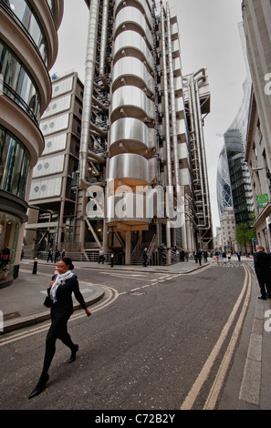 Exterior of Lloyds of London building One Lime Street City of London ...