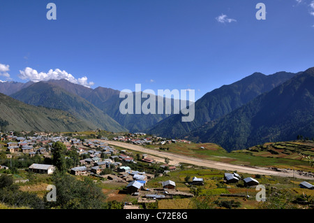Simikot Airport from Danda Phaya hill Stock Photo - Alamy