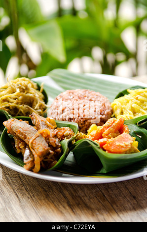 Indonesian food in bali, several curries and rice Stock Photo - Alamy