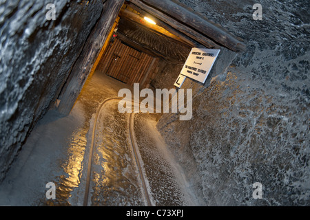Salt mine train tract in Poland Stock Photo - Alamy