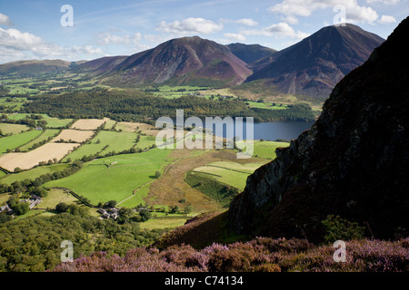 Crummock Water, Grasmoor and Whiteside as seen from Mellbreak, near ...