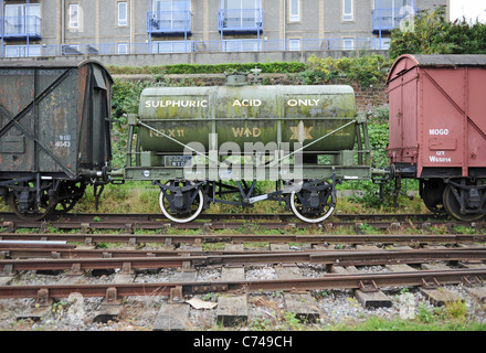 Sulphuric acid train truck, docks, Bristol City Centre, summer 2022 ...