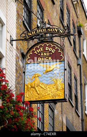 dog and duck pub sign Stock Photo - Alamy