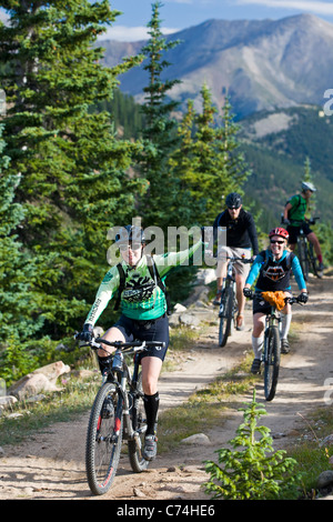 Mountain bikers on the famous Monarch Crest Trail, along the ...