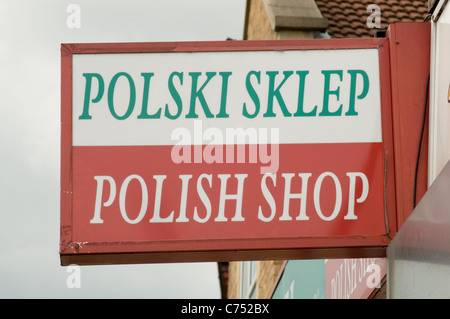 Polski Sklep Polish shop sign Stock Photo - Alamy