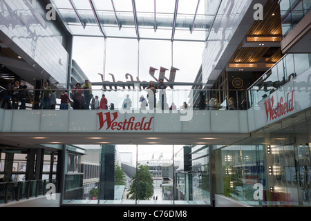 Interior atrium of Westfield Shopping Centre, Bondi Junction, Sydney ...