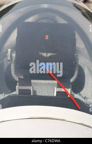 glider plane window cockpit with red yaw string Stock Photo - Alamy
