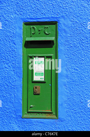 an post irish postal service postbox in the wall of the GPO general ...