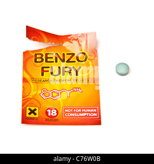 Packet of Benzo Fury, 6-APDB is a legal high or "research chemical ...