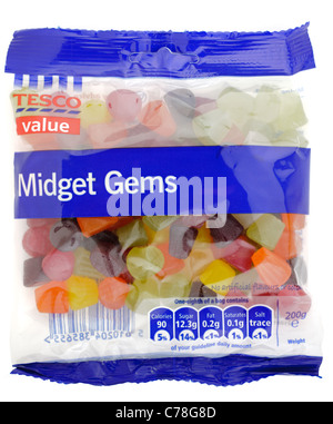 Bag of tesco value midget gems Stock Photo - Alamy