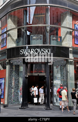 Swarovski Crystal Business retail store shop front & entrance in ...
