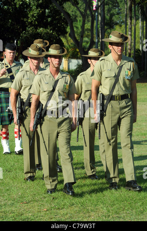 Australian Army soldiers on parade, Torrens Parade Grounds in the city ...
